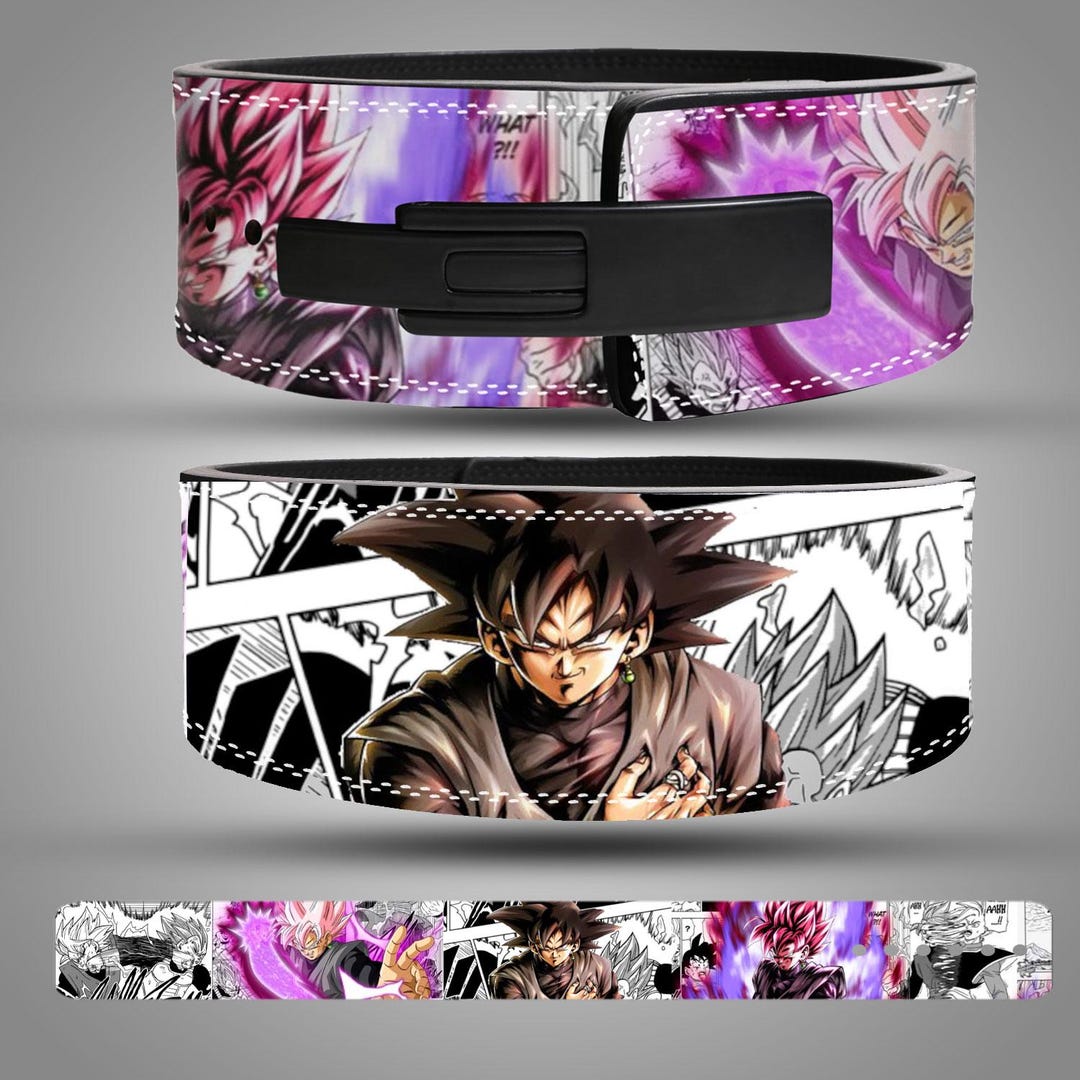 Black Saiyan Anime Lever Lifting Belt – Custom Gym Back Support for ...
