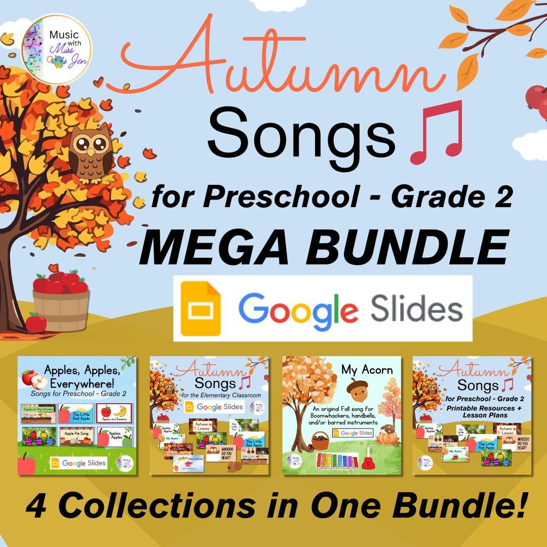 Autumn/fall Songs MEGA Bundle-prek-grade 2 - 4 Collections in ONE ...