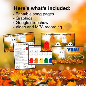 5 Little Ghosts Printable Interactive Story for the Preschool Classroom ...
