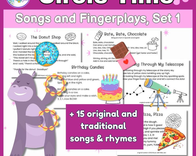 GROUP TIME Song Book, Circle Time Ebook 50 Preschool Songs With Lyrics ...