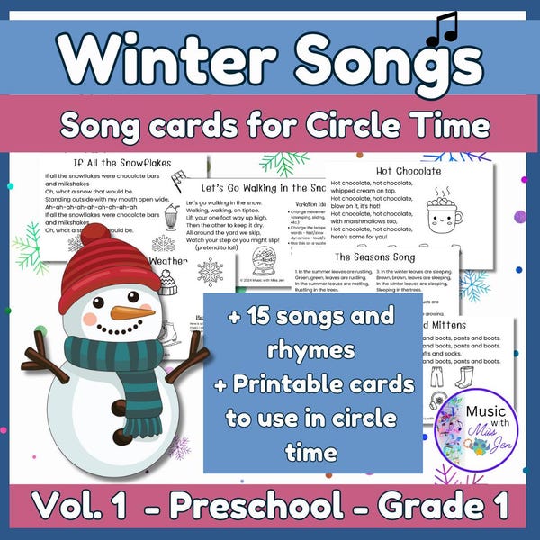 Winter Circle Songs - Etsy UK