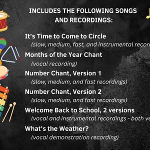 Circle Time Songs for Preschool Grade 2 MEGA BUNDLE Google Slides, MP3 ...