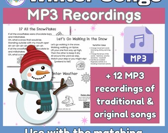 Winter Song Cards Collection: 15 Songs for Circle Time - Perfect for ...