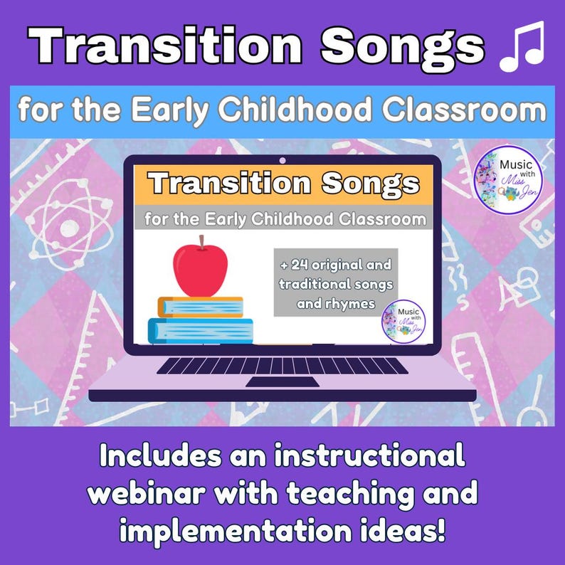 Preschool Transition Songs: Printable Song Cards & MP3 Recordings - Etsy