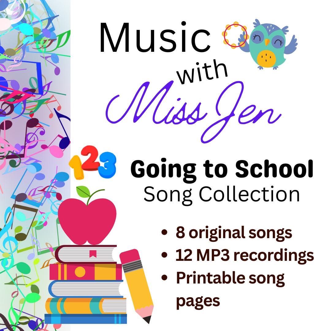 Music With Miss Jen - Going to School Song Collection - Colors, Numbers ...