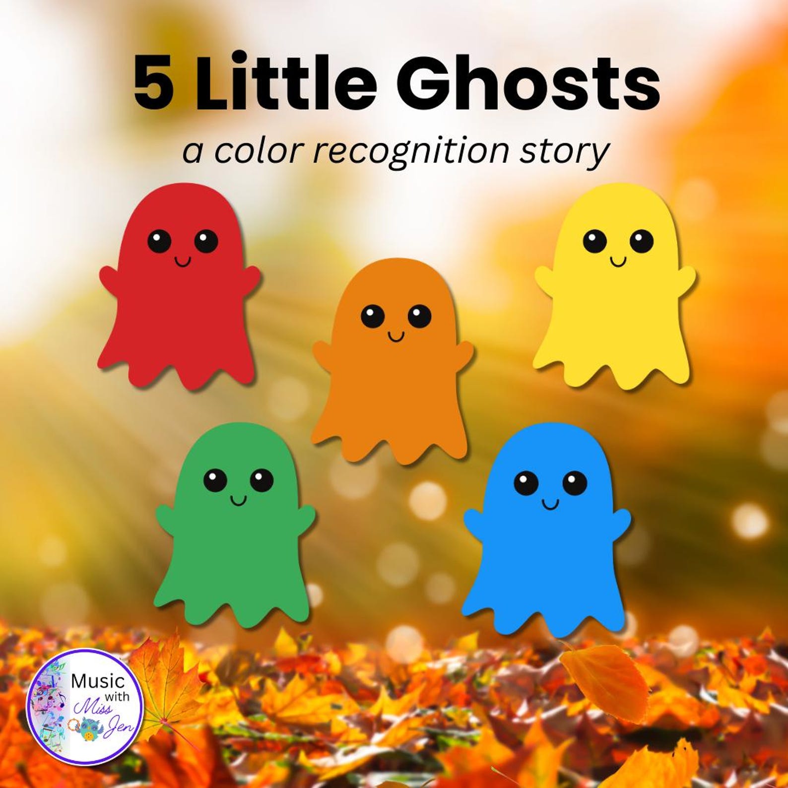 5 Little Ghosts Printable Interactive Story for the Preschool Classroom ...