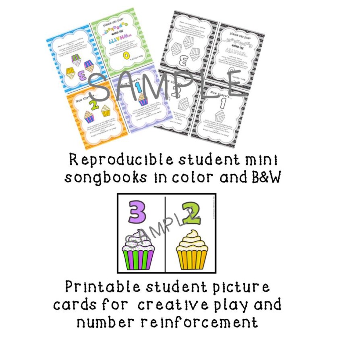 3 Little Cupcakes Printable Rhyme for the Early Childhood Classroom ...