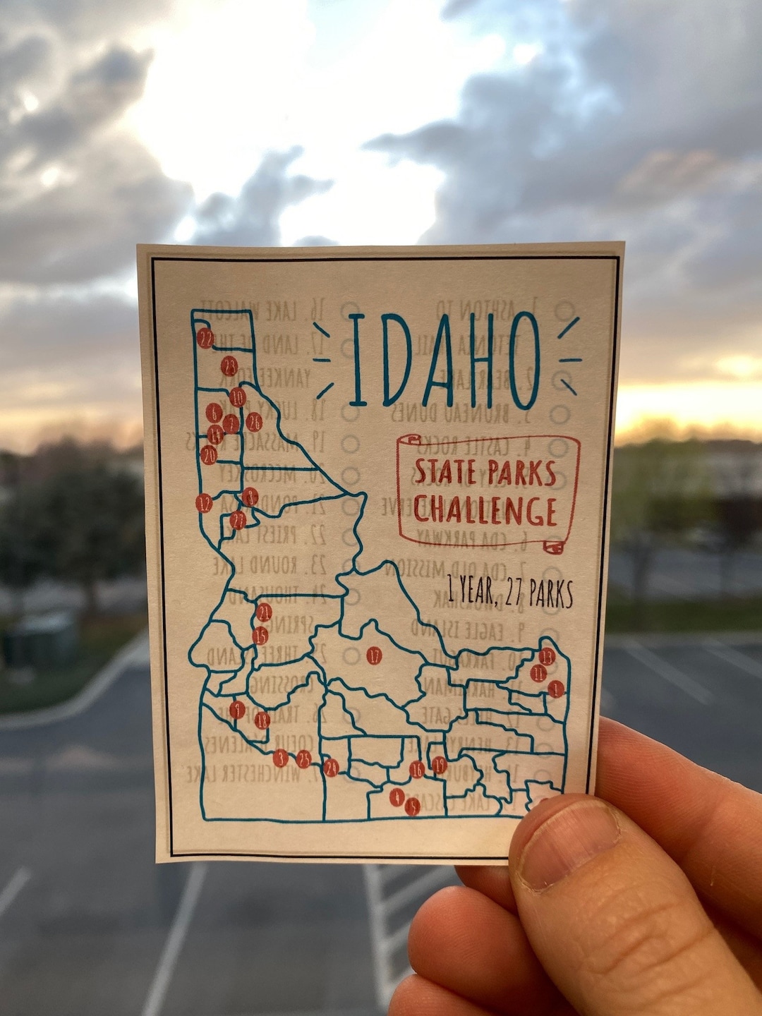 Printable Idaho State Parks Challenge Checklist, Three PDF Sizes - Etsy
