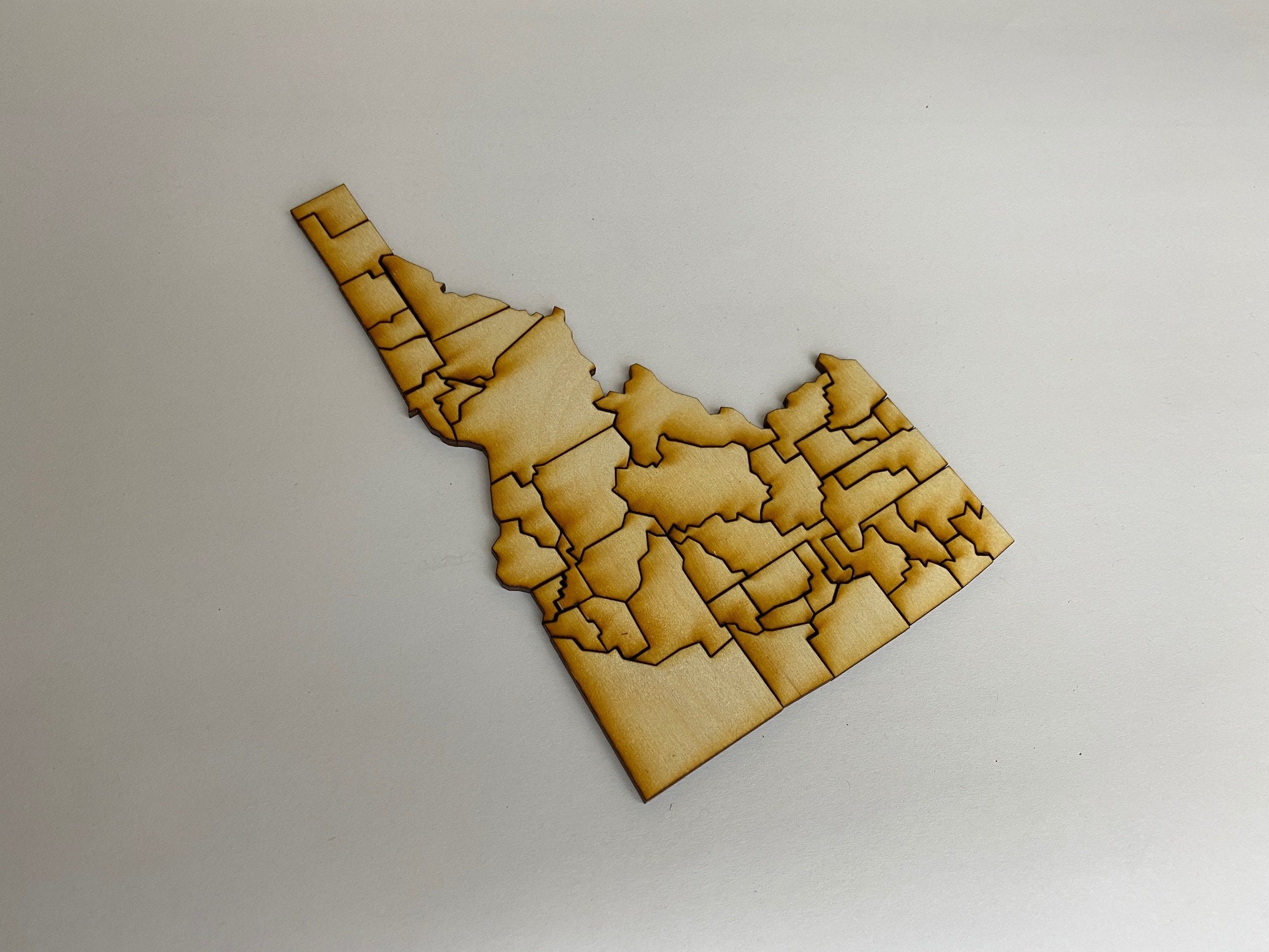 Idaho Counties Puzzle Map Outline for Glowforge Laser Cut Files Svg ...