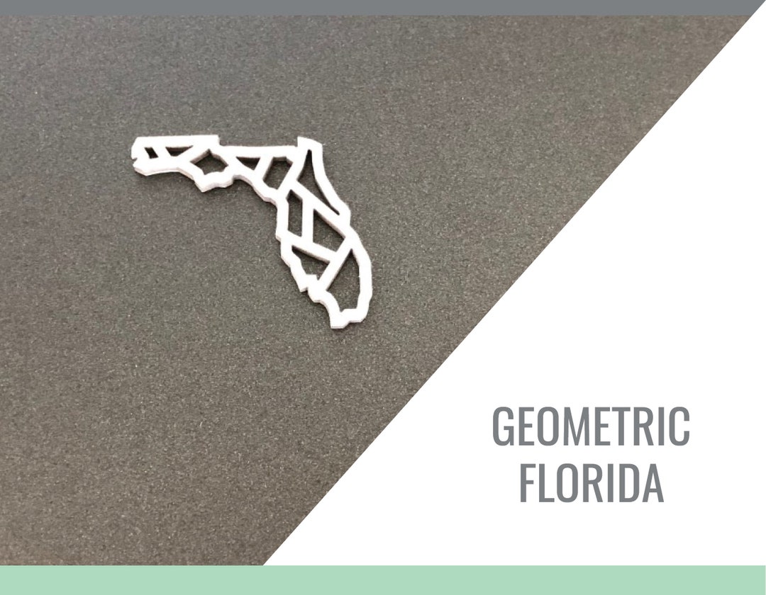 Florida Geometric State Outline for Glowforge Laser Cut Files Svg, Png ...