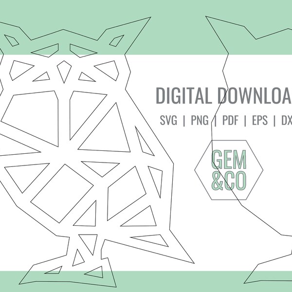 Geometric Owl - Etsy