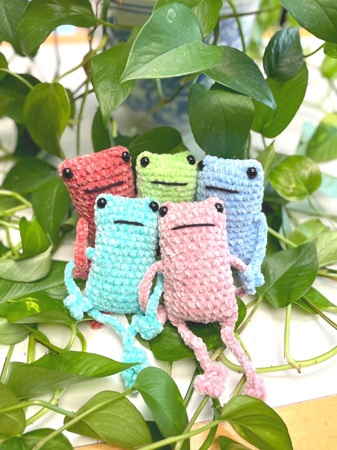 Luxury Velvet Frog Plush Handmade Soft Stuffed Animal Elegant Toddler ...