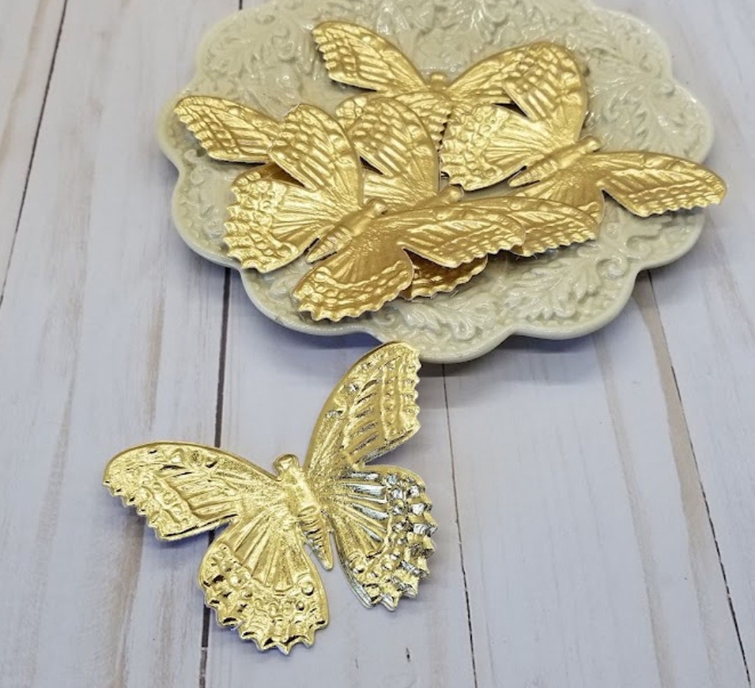Gold Foil Embossed Butterflies: Vintage Style Die Cuts, Set of 6 - Etsy