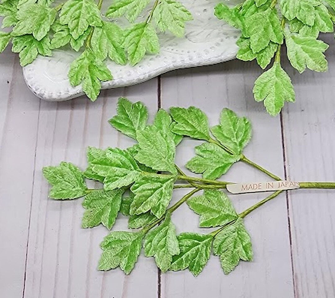 Small Lt Green Velvet Leaf Spray Vintage Millinery Trims - Etsy