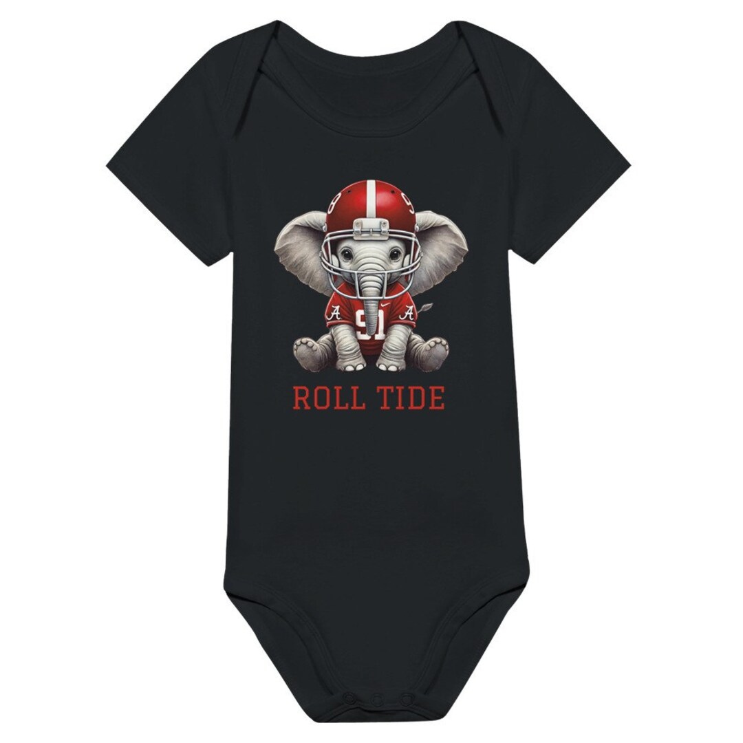 Custom Alabama Football Baby Elephant baby Short Sleeve Onesie ...