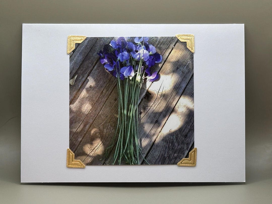 Floral Note Card, Botanical Note Card , Handmade Note Card, Original ...