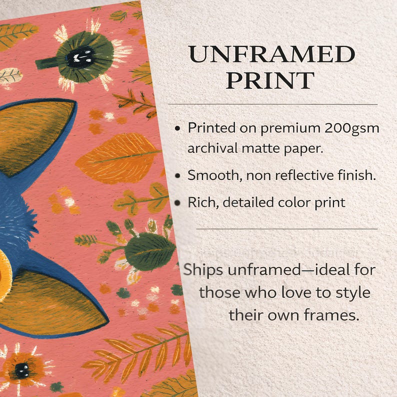 Cute Bat Wall Art, Whimsical Animal Poster, Colorful Nursery Decor ...