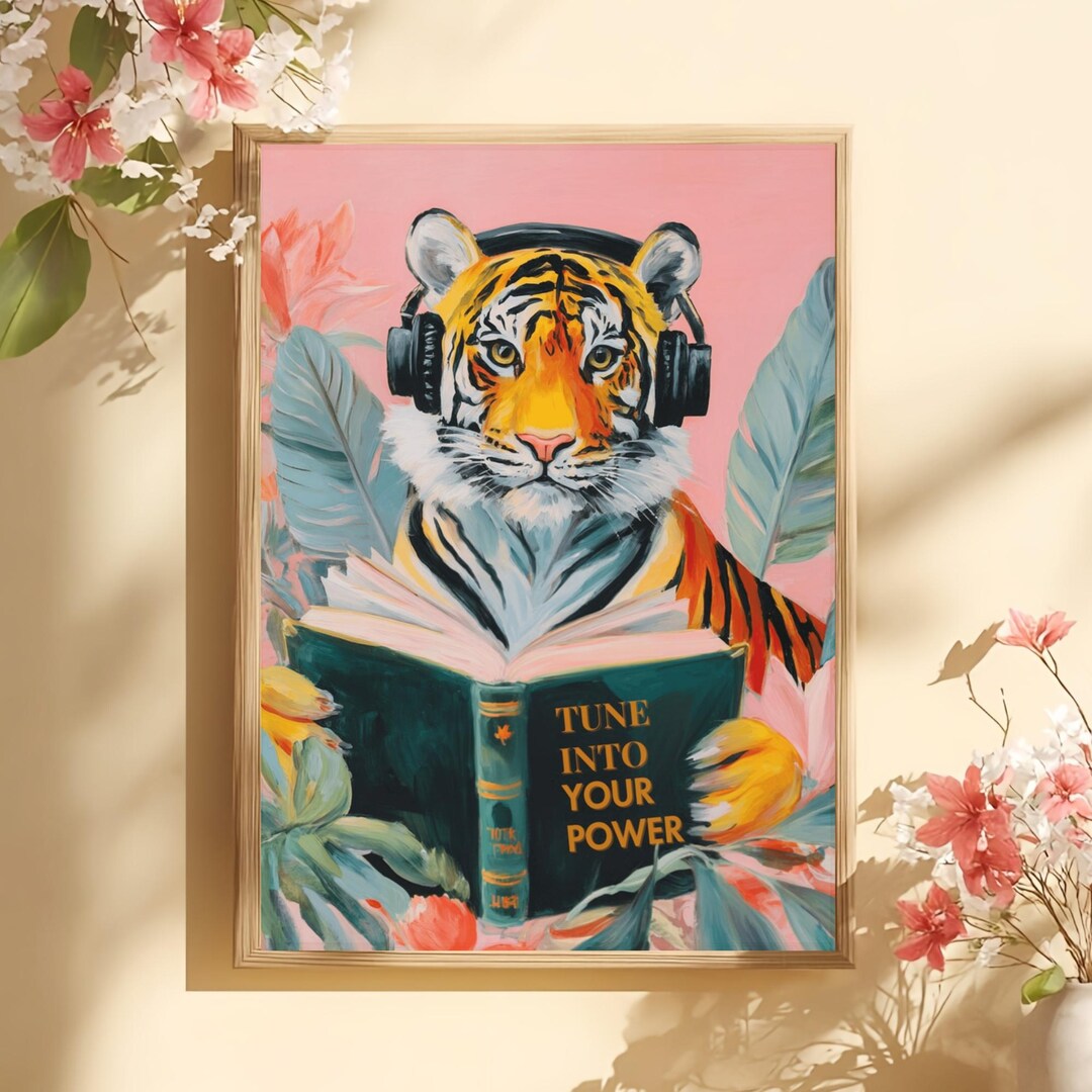 Colorful Motivational Animal Print Modern Dopamine Decor, Empowering ...
