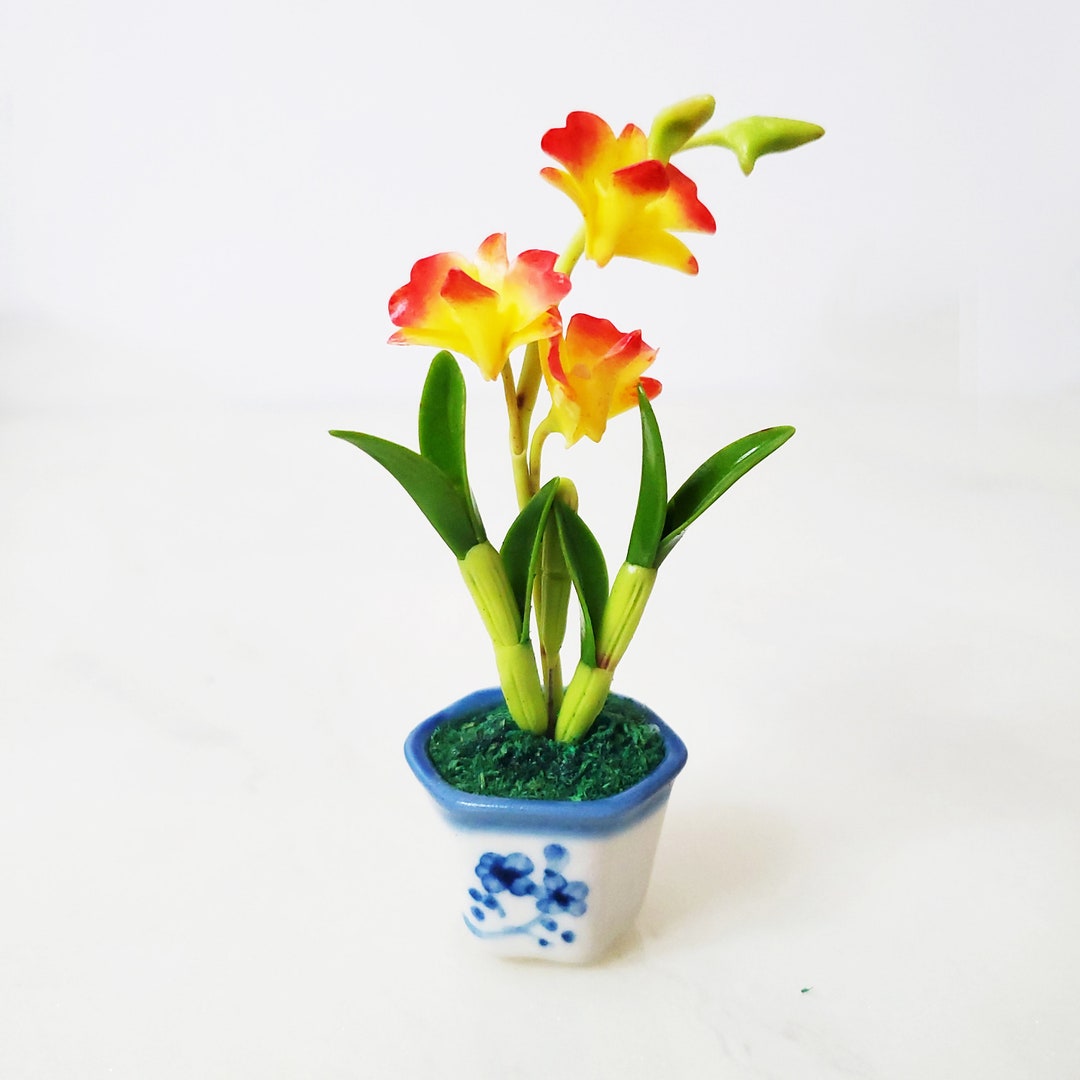 1 DENDROBIUM ORCHID Miniature Flower_handmade Flower, Long Lasting ...