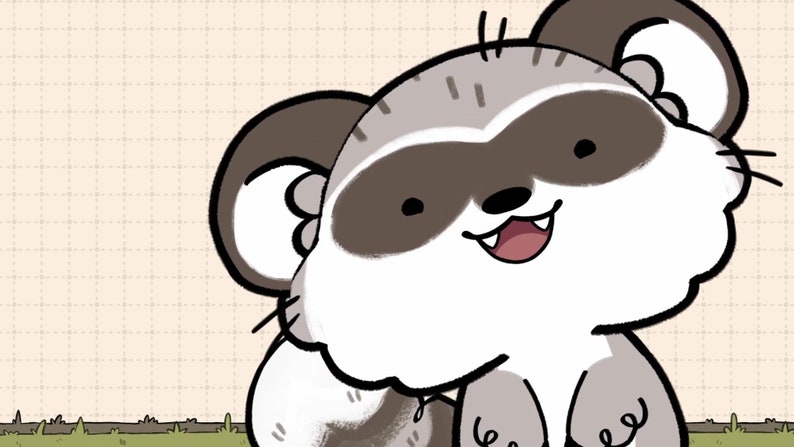 Raccoon Vtuber Model - Avatar, Full Body/fully Rigged Live2d Model ...