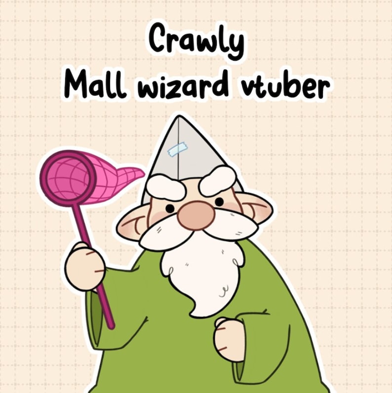 Crawly Mall Wizard Vtuber Model - Avatar, Full Body/fully Rigged Live2d ...