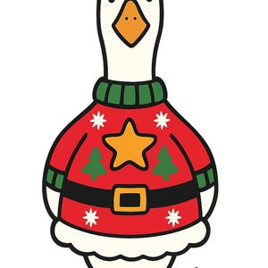 Christmas Goose Clipart – Funny Holiday Animal PNG SVG - Etsy