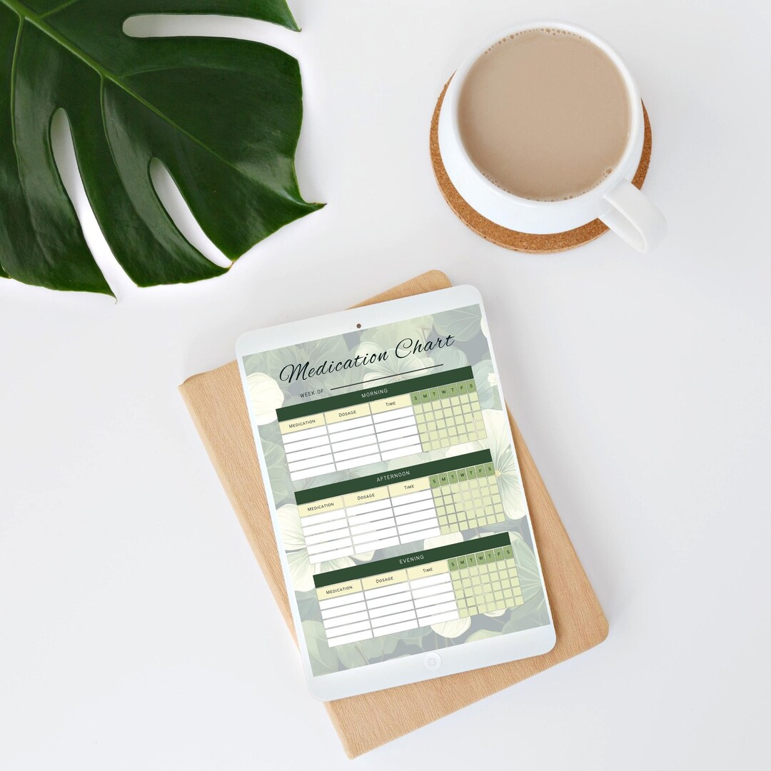 Medication Chart, Printable AM PM Medication Tracker, Editable Log ...
