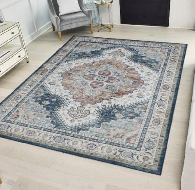 Wyatt & Ash 5x7 Washable Indoor Area Rug, Geraldine - Soft Machine ...