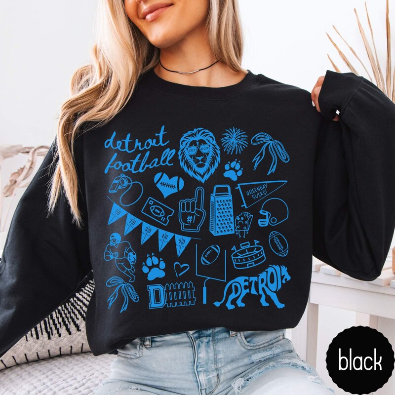 Detroit Lions Doodle Svg - Etsy