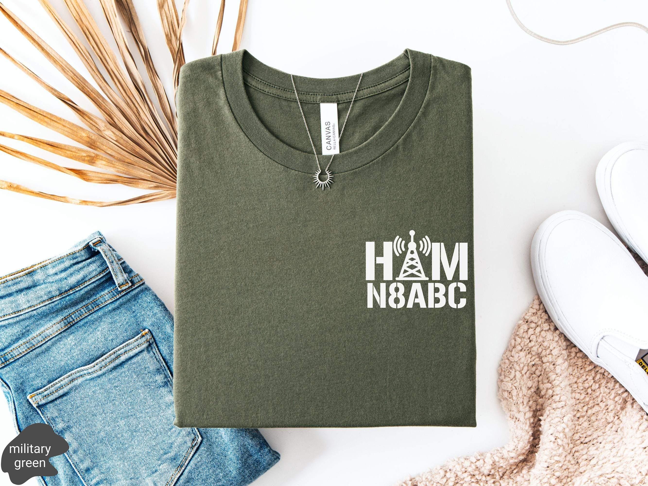 Custom Callsign Ham Radio Shirt,personalized Ham Radio Callsign Shirt ...