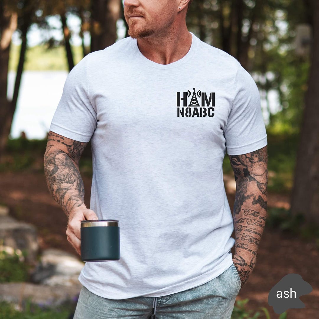 Custom Callsign Ham Radio Shirt,personalized Ham Radio Callsign Shirt ...