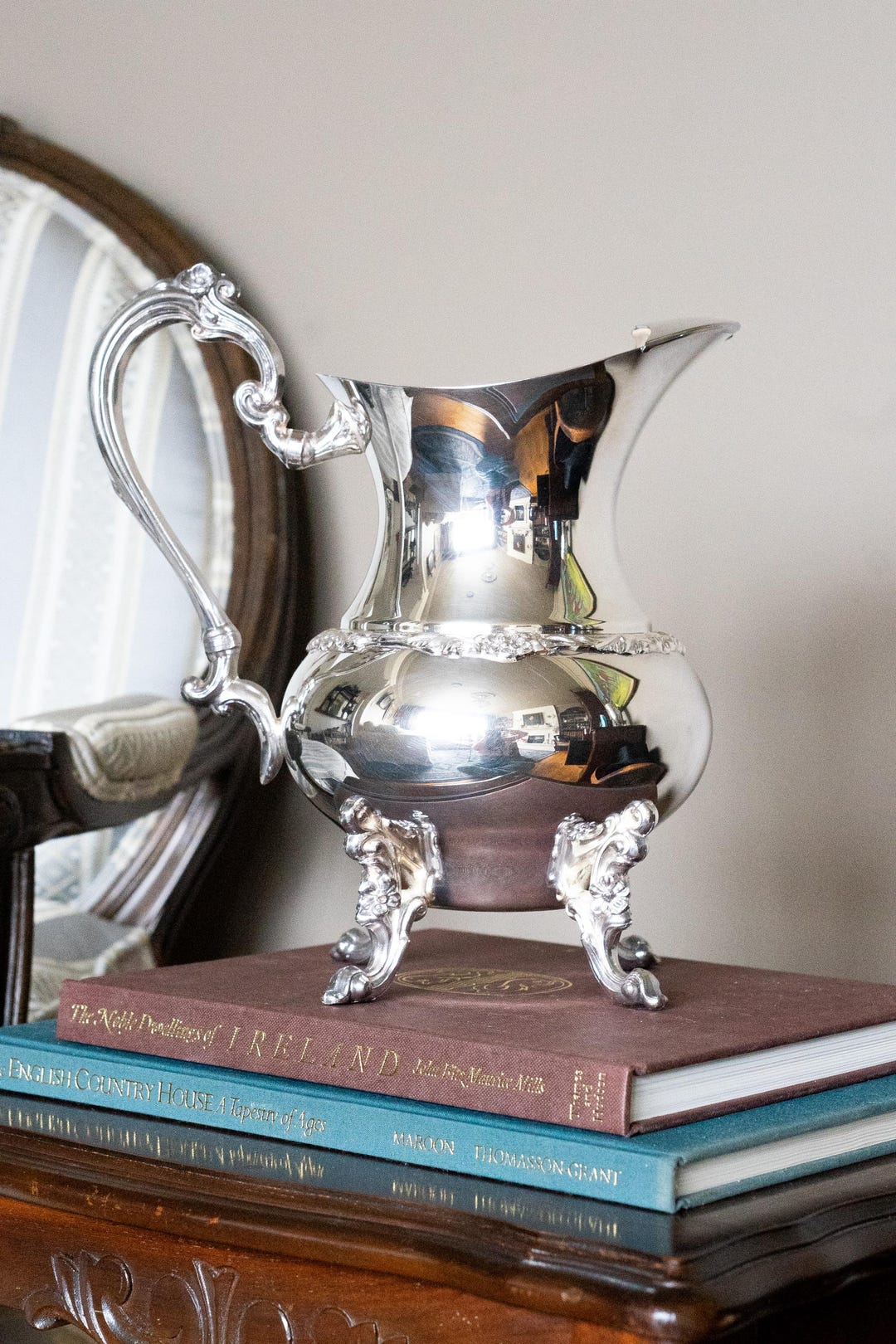 Vintage Sheridan Silverplate Pitcher - Etsy