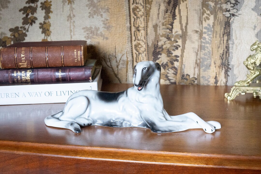 Vintage 1960s Borzoi Figurine – Porcelain Russian Wolfhound Dog Statue ...