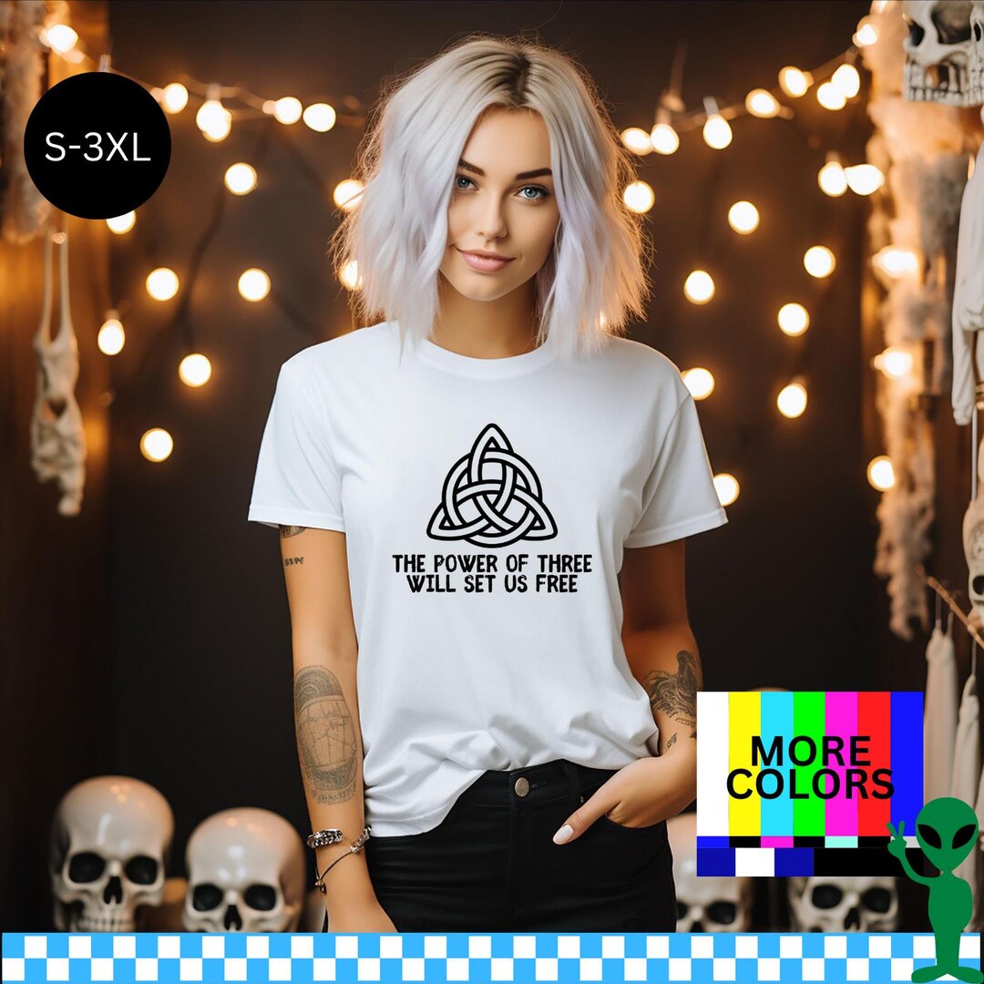 Charmed TV Show Power of Three Gray & White Shirts, Halliwell Sisters ...