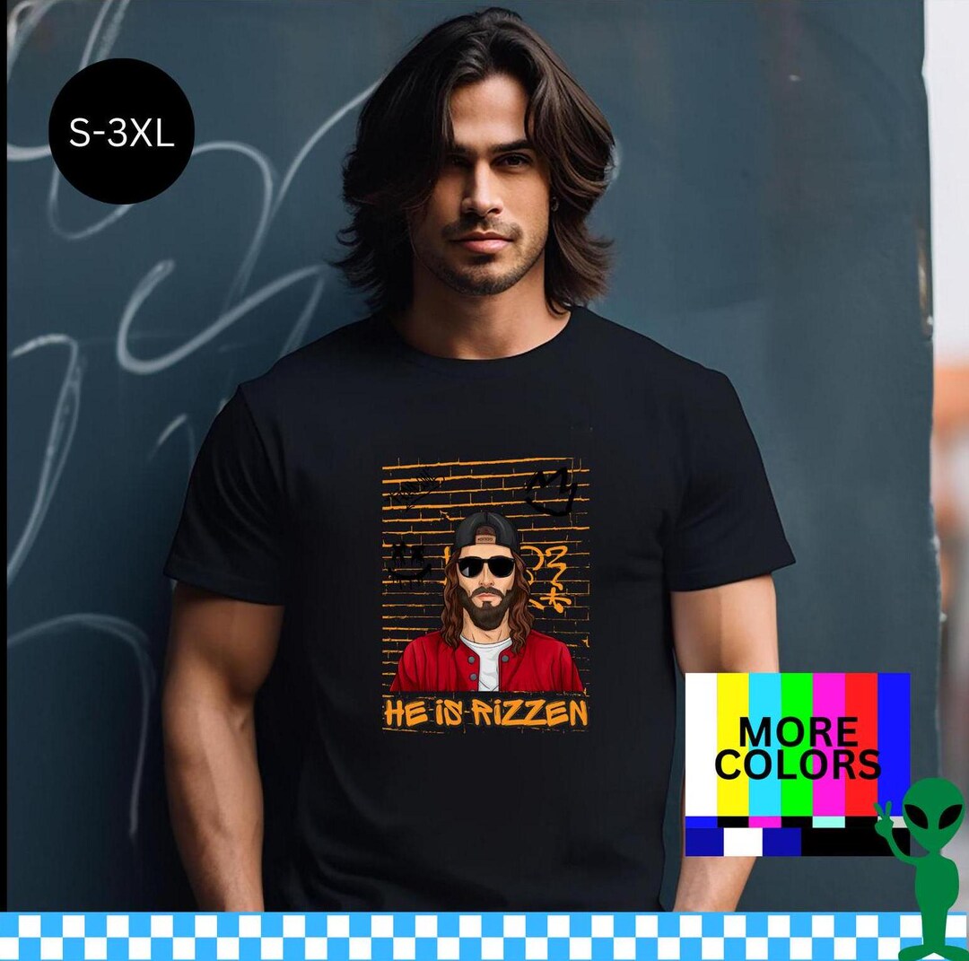 He is Risen Shirt, Easter Rizz, Humorous Parody Tee, Jesus Rizzen, Holy ...