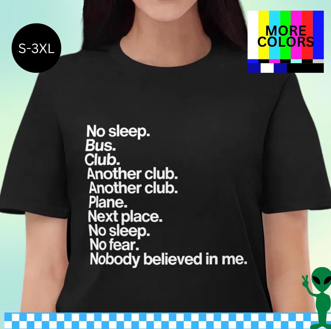 Lady Gaga 'no Sleep Bus Club' T-shirt, Viral Meme Tee - Etsy