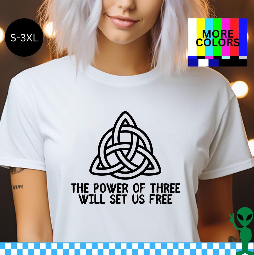 Charmed TV Show Power of Three Gray & White Shirts, Halliwell Sisters ...