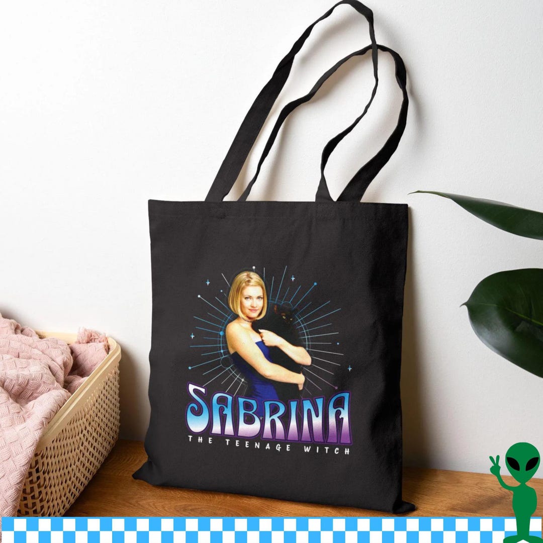 Sabrina the Teenage Witch Tote, Retro 90s Cotton Canvas Bag - Etsy