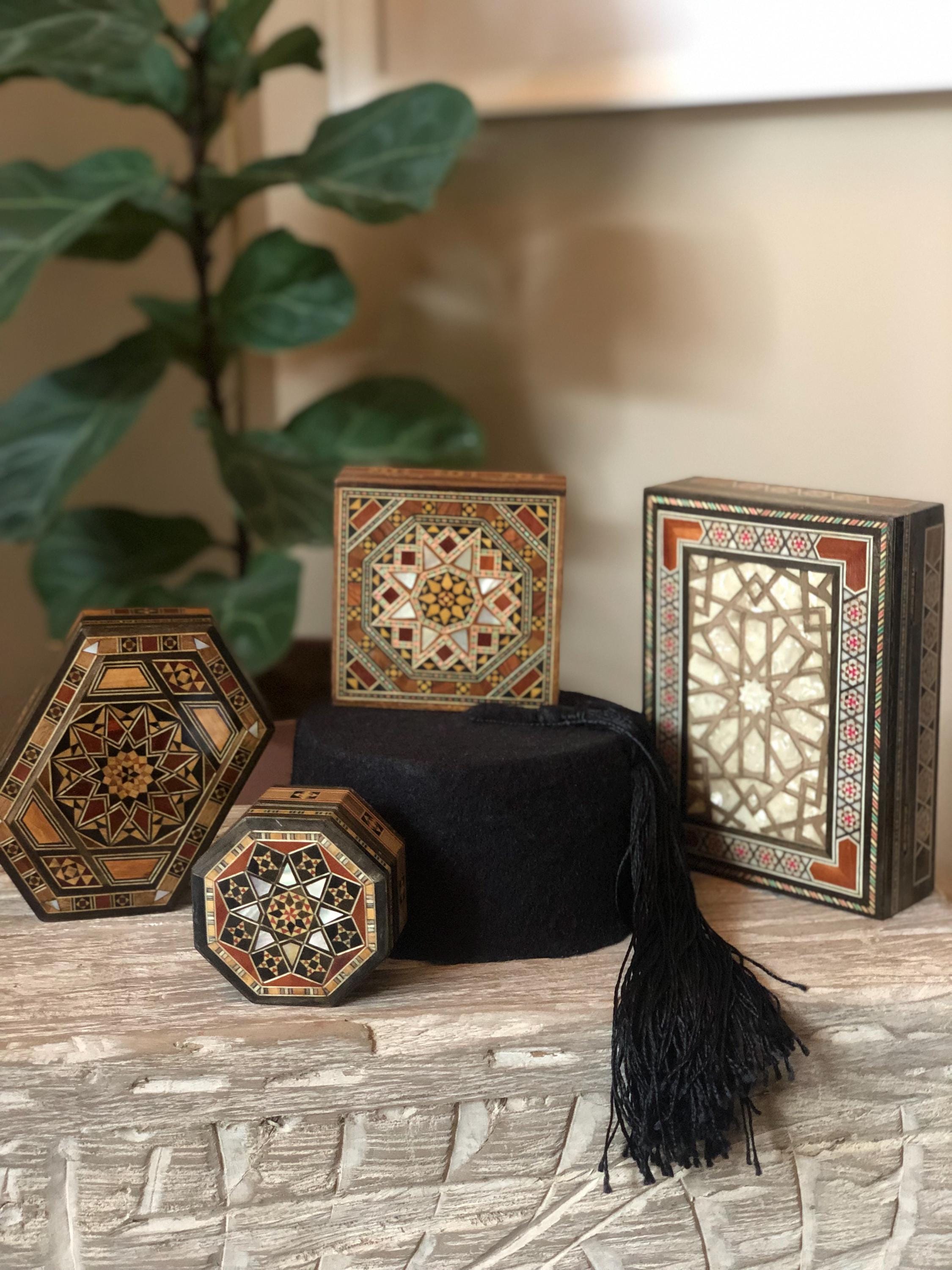 Syrian Wood and Mother of Pearl Inlay Jewelry Box - Etsy