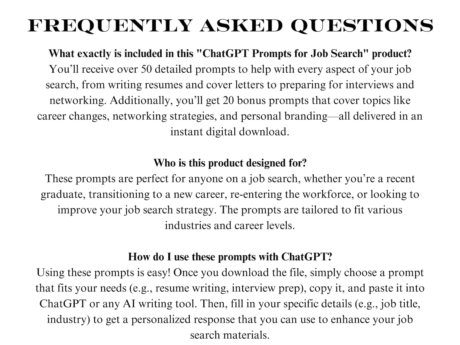 Chatgpt Prompts Job Search | 50+ Job Search Prompts for Resume, Cover ...