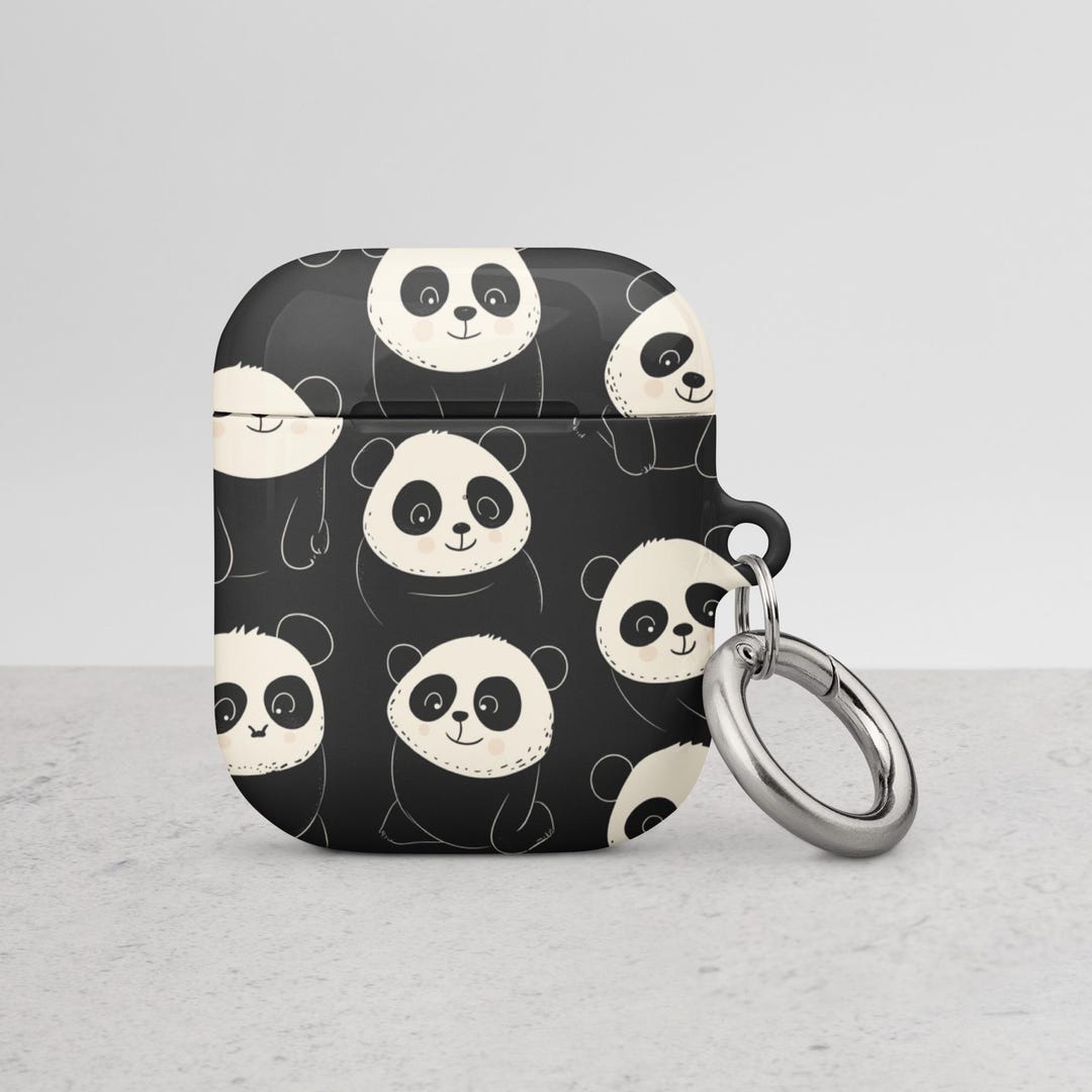 Custom AirPod Case With Cute Panda Bears Design, Protective Cover for ...