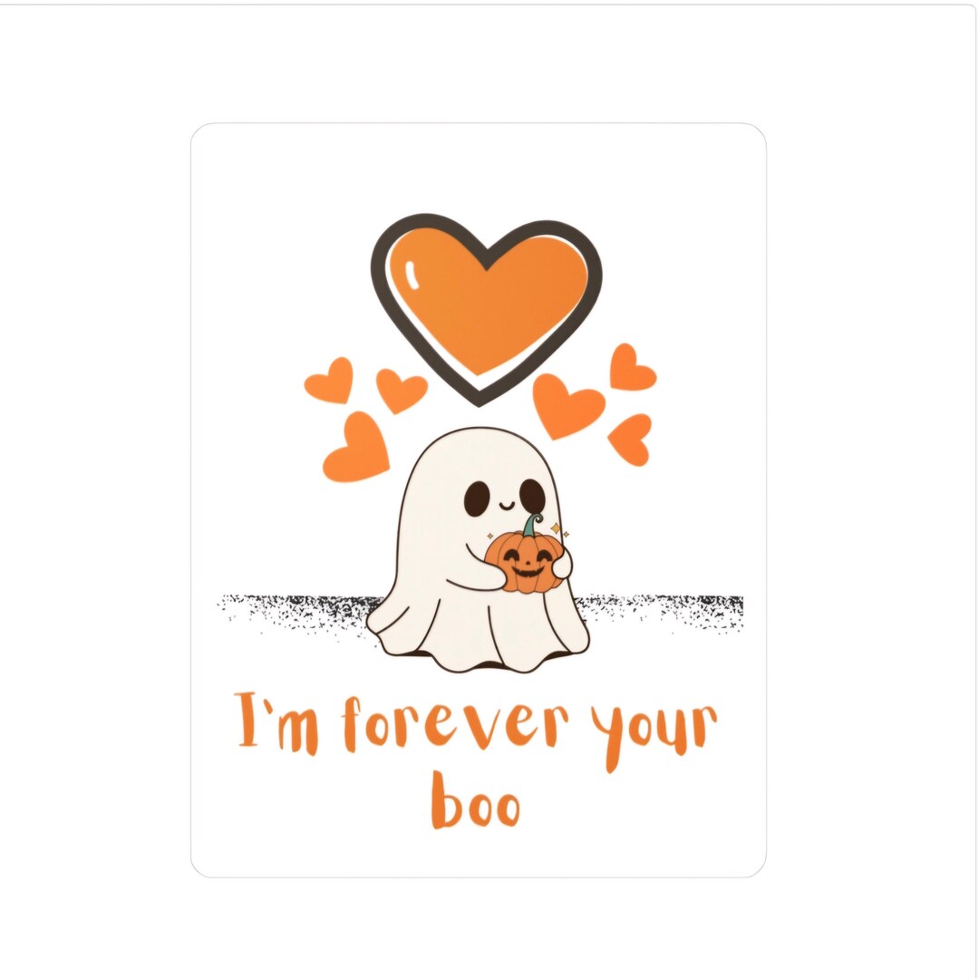 Ghost Kiss-cut Vinyl Decals, Halloween Boo Stickers, Cute Halloween ...