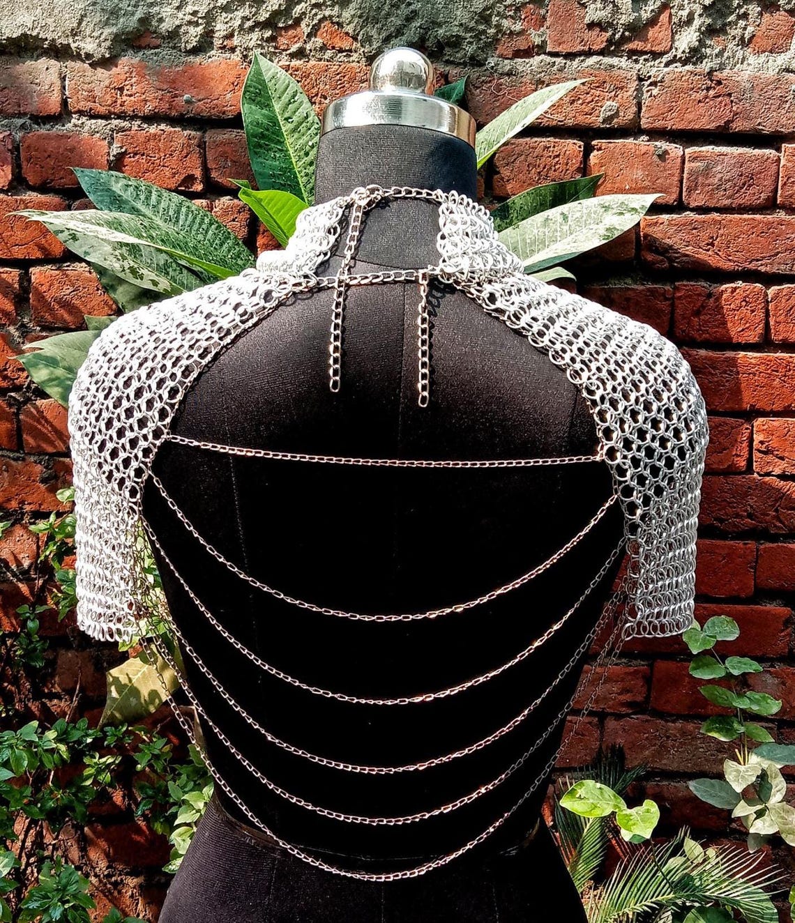 Handmade Aluminum Chainmail Shoulder Armor - Festival Cosplay Jewelry ...