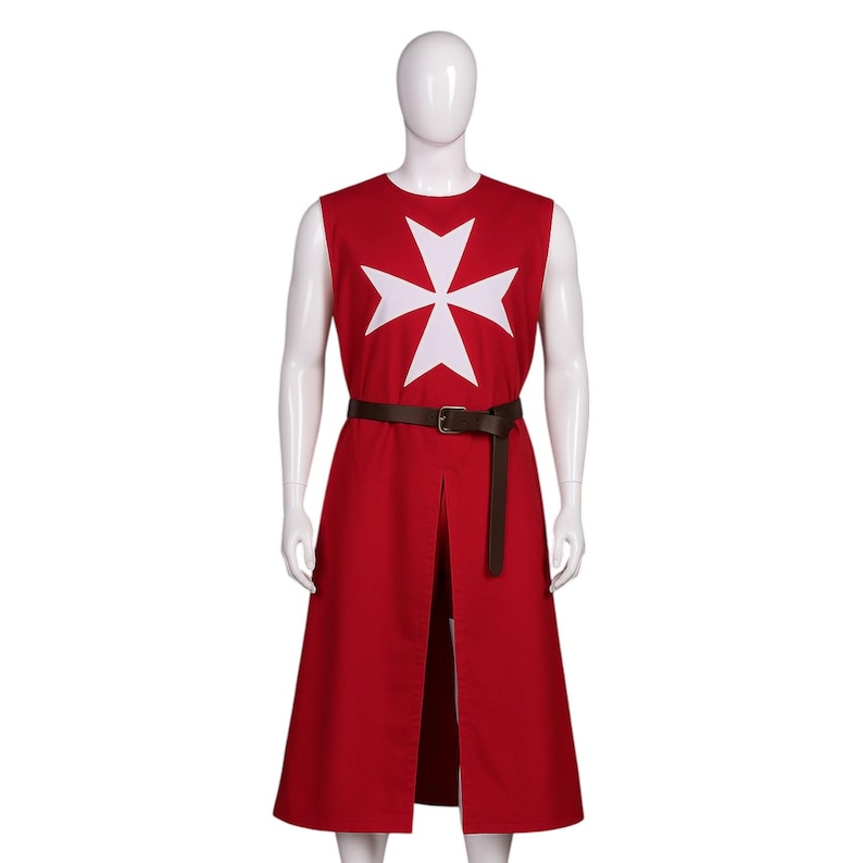 Medieval Knight Tunic: Crusader Tabard With Maltese Cross - LARP ...
