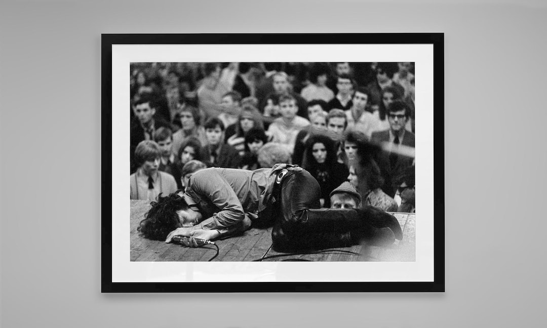 Jim Morrison Laying on Stage During a Performance of the Doors in ...