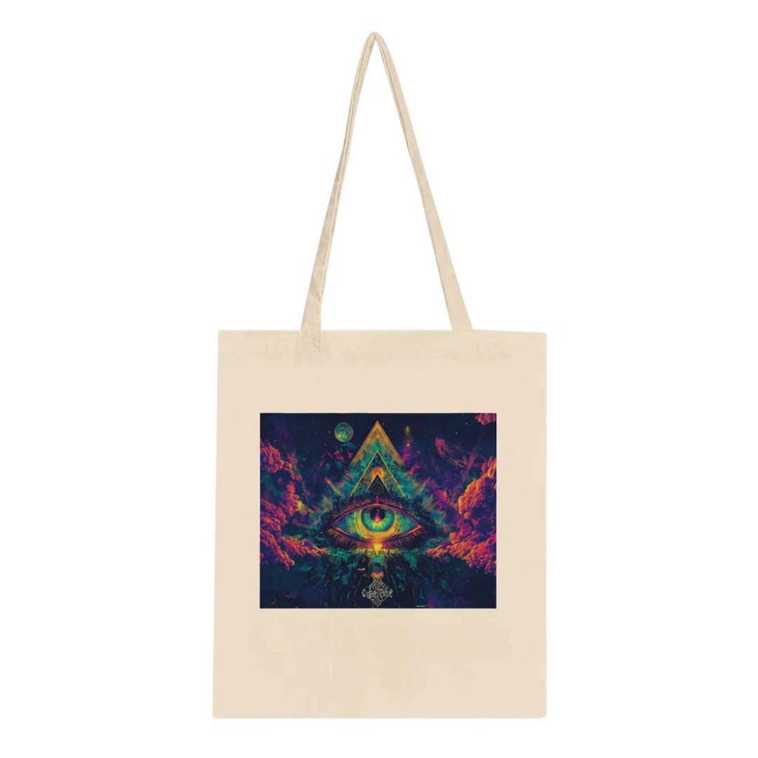 The All Seeing Eye Print Classic Tote Bag, Psychedelic Clothing, Sacred ...