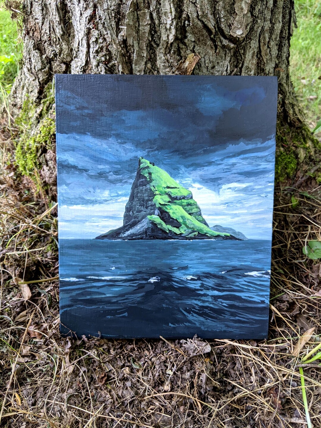 Mykines Hólmur in the Faroe Islands Landscape Painting - Etsy