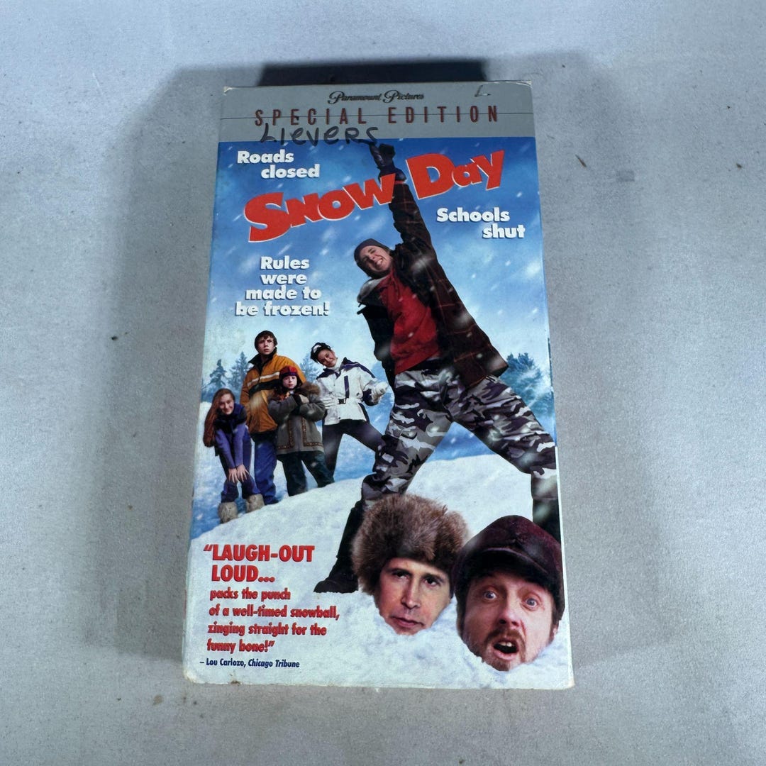 Snow Day Chris Koch Director VHS Tape Paramount 2000 Rated PG Special ...