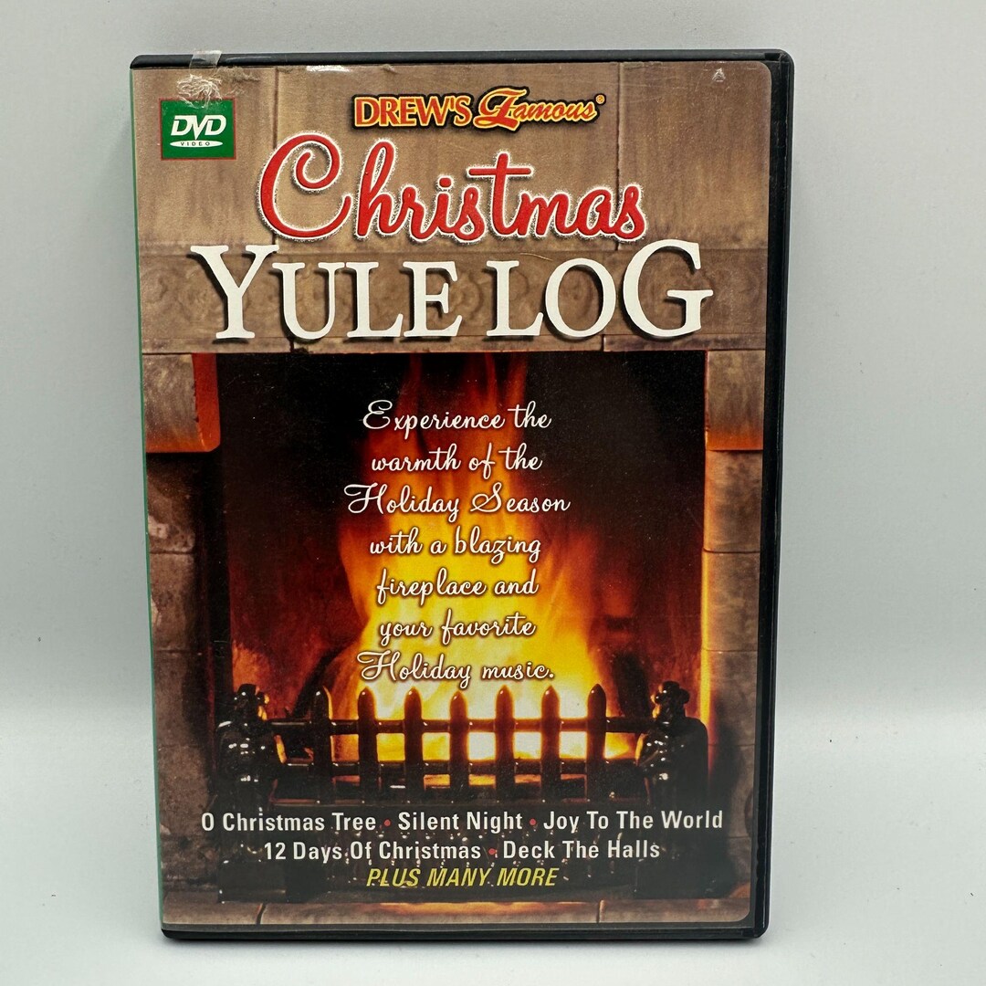 Drew’s Famous Christmas Yule Log DVD 2005 Holiday Music Fireplace 80 ...