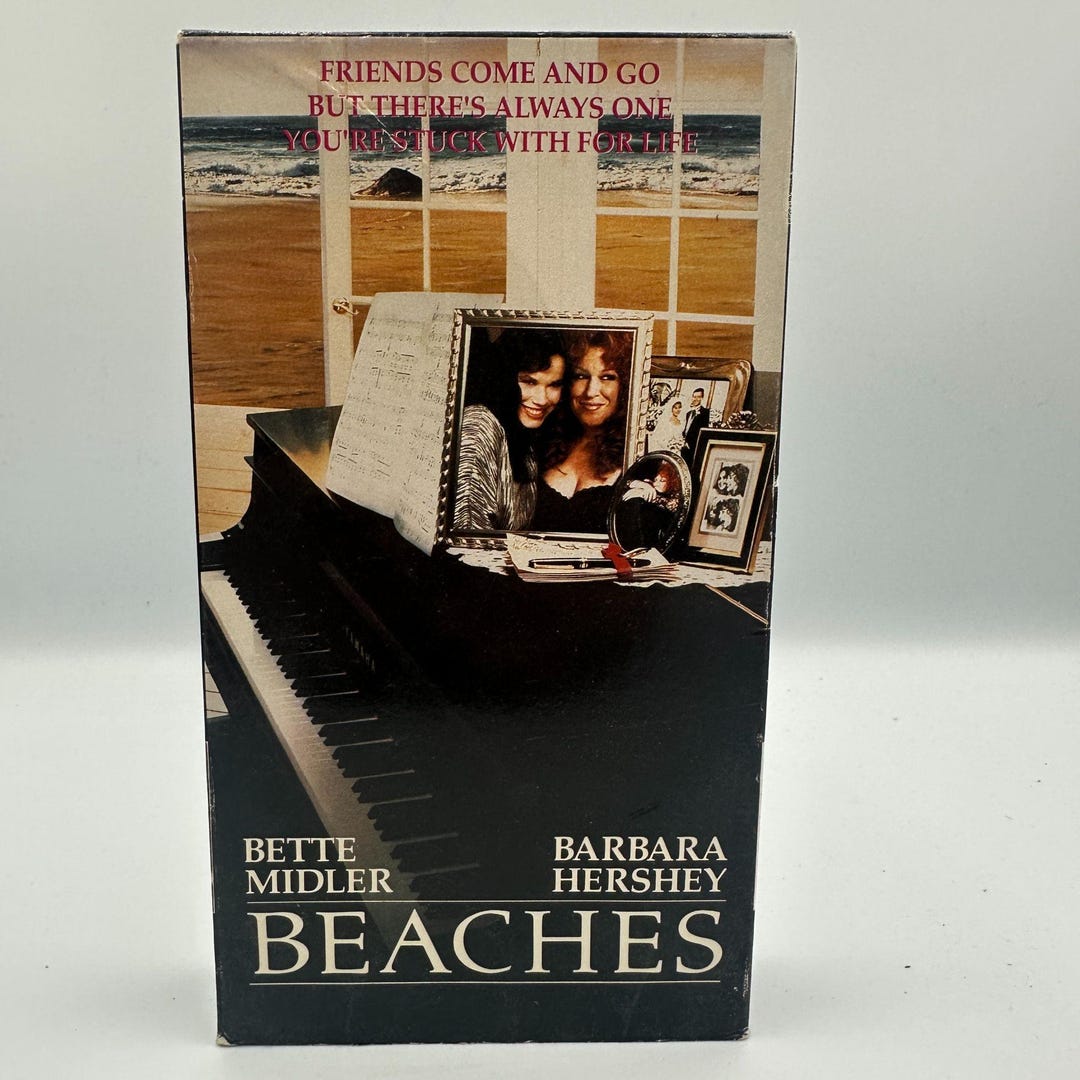 Beaches VHS 1989 Bette Midler Barbara Hershey Drama Movie Classic ...